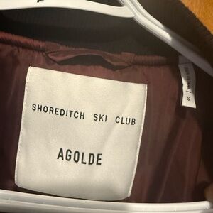 Jackets & Coats | Agolde Shoreditch Ski Club Black Bomber Jacket | Poshmark